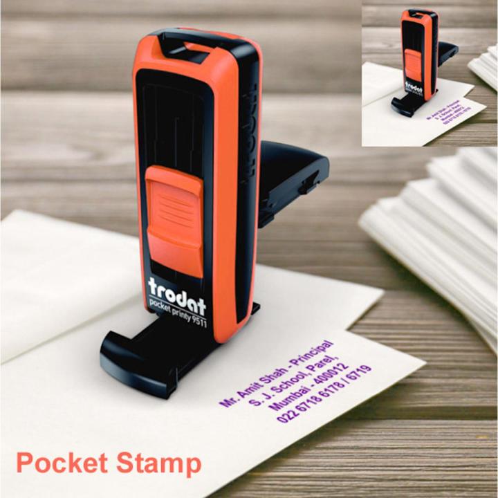 Self Ink Trodat Pocket Printy Stamp make your own details pocket stamp ...