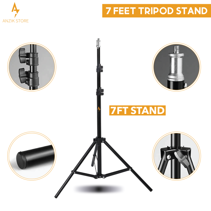 7 Feet Tripod Stand, Aluminum Light Stand, Adjustable 7ft Portable ...