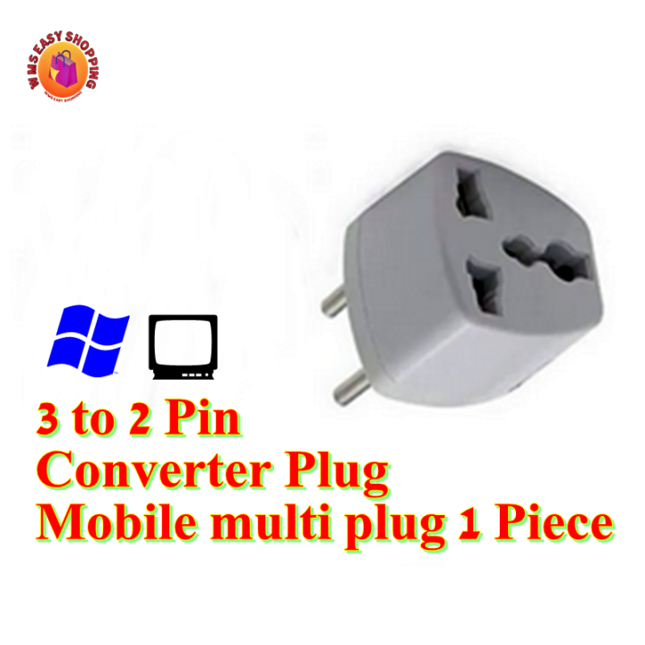 Convenient 3 to 2 Pin Converter Plug for Easy Electrical Adaptation Use ...