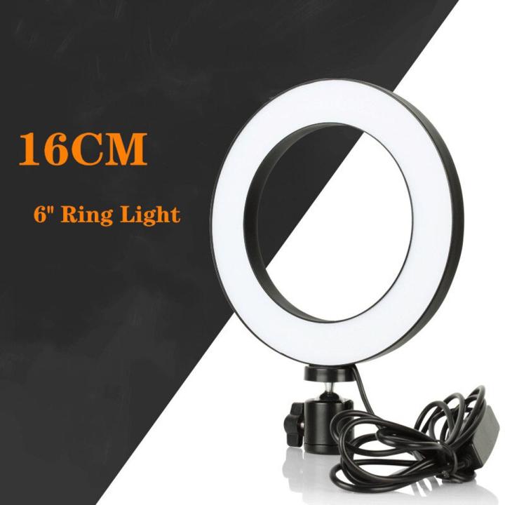 16cm Dimmable LED Ring Fill Light Lamp with 3 Color Modes for Video ...