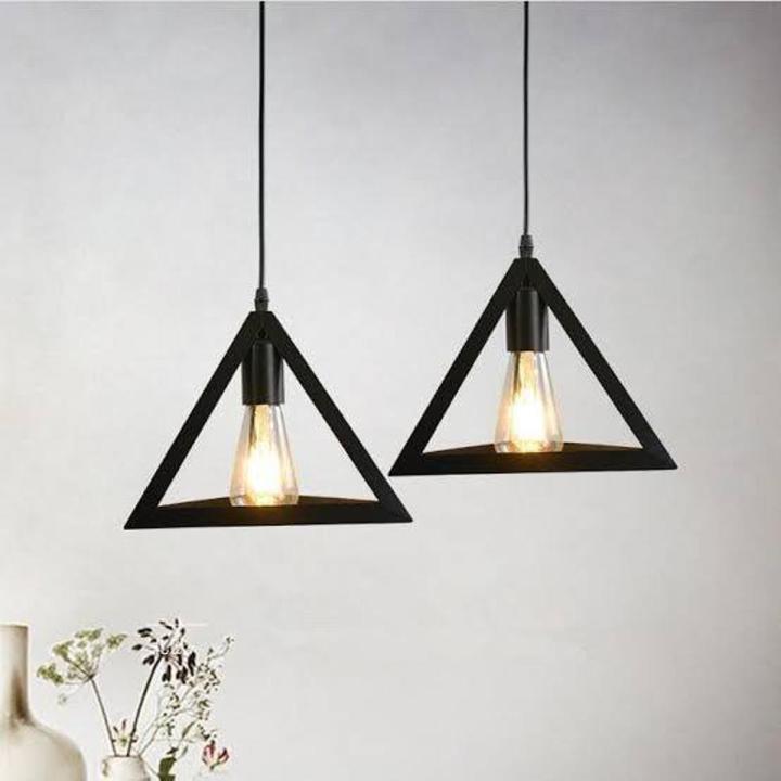 Triangle Retro Loft Iron hanging Light Vintage Industrial Ceiling ...