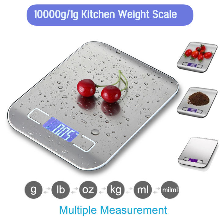10KG Kitchen Scale Stainless Steel Electronic Digital Kitchen Scale ...