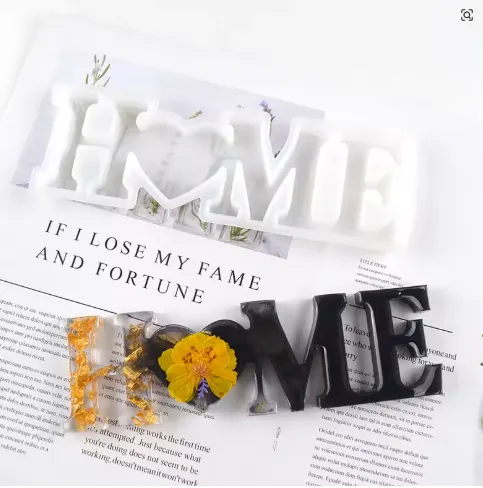 HOME LETTERS Mold DIY English Word Combination Resin Mold Crystal ...