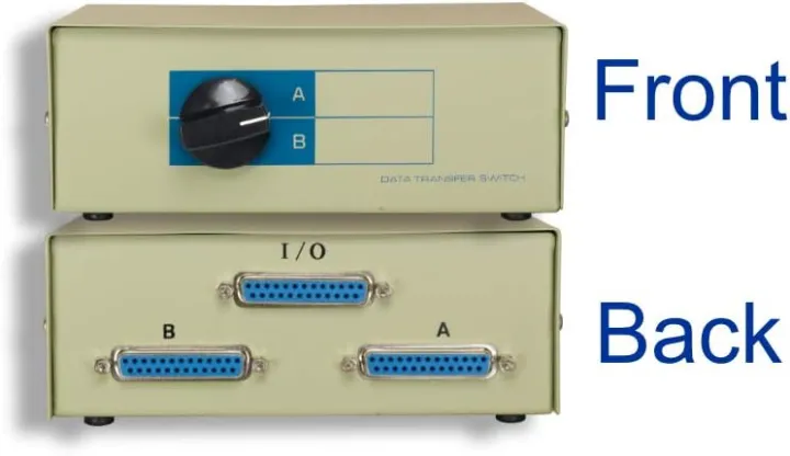 2-Way Printer A/B DB25 Parallel Printer Rotary Switch Box, Metal (SB ...