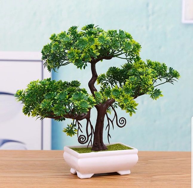 Green Artificial Bonsai Decorative Flowers Plants best for Home and ...