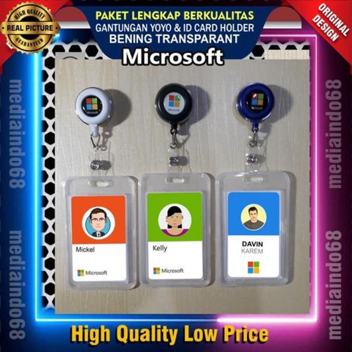 Multicolor Transparent Stainless Resin ID Card Holder with Microsoft ...