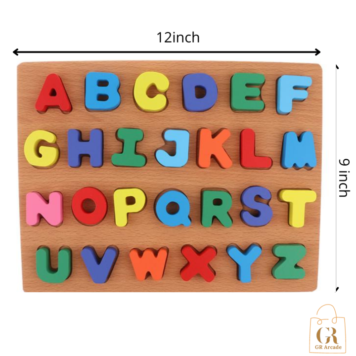 Wooden ABC puzzle set for Kids - Learning educational toy - 3D Puzzle ...
