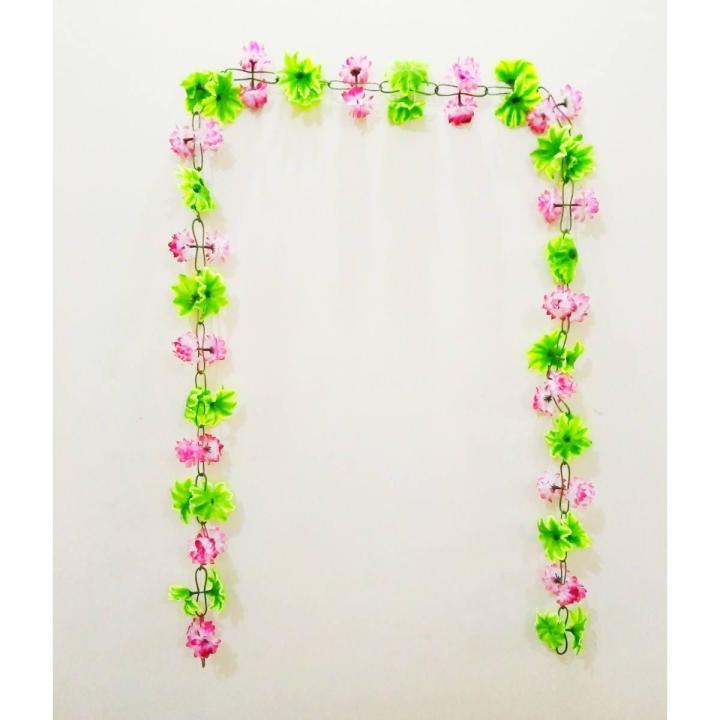 Artificial Pink Gainda Flowers Hanging Bail 90 Inch (7.5Ft) | Daraz.pk