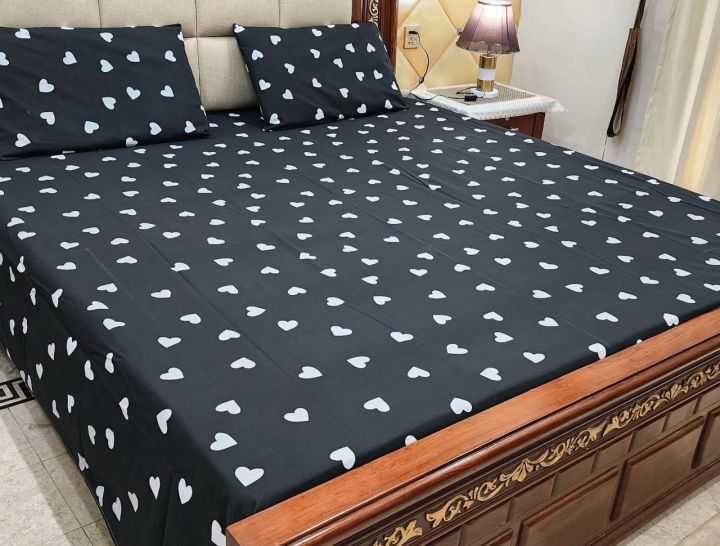 Luxurious 100% Pure Cotton King Size Bed Sheet Set with Vibrant ...