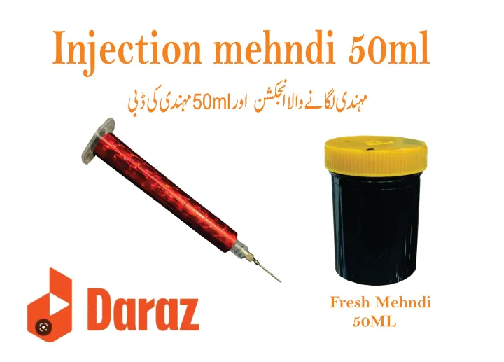 Injection Mehndi Pen with Injection Mehndi 50ml Container | Daraz.pk