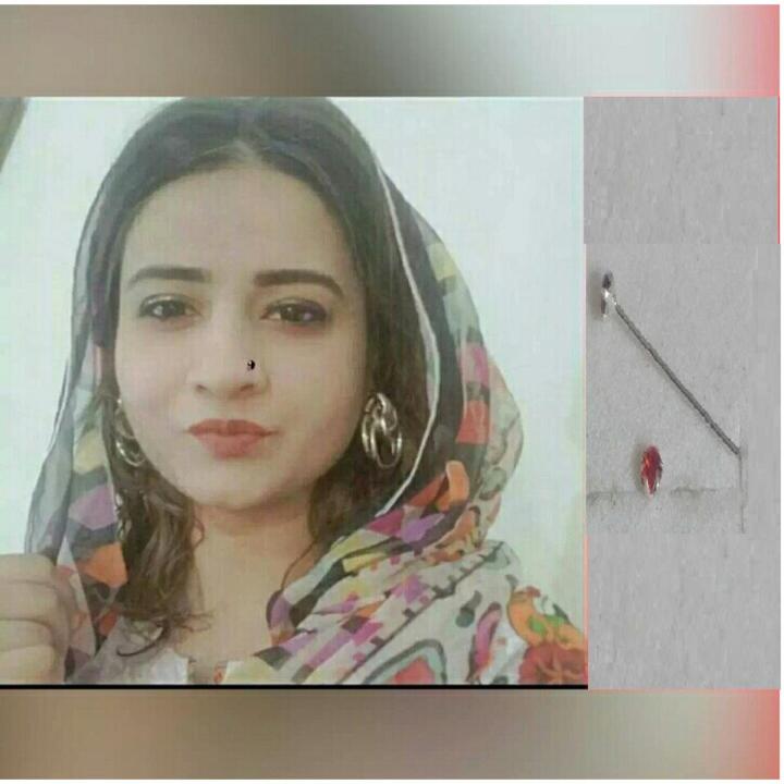 Pure Silver (chandi) Straight Wire Nose Pin with Zero (dot) Size and ...