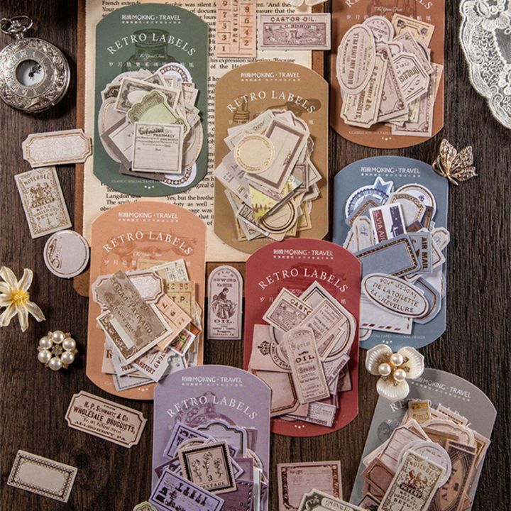 RHS Online 30PCS Retro Bronzing Sticky Note Stickers Album Diary ...