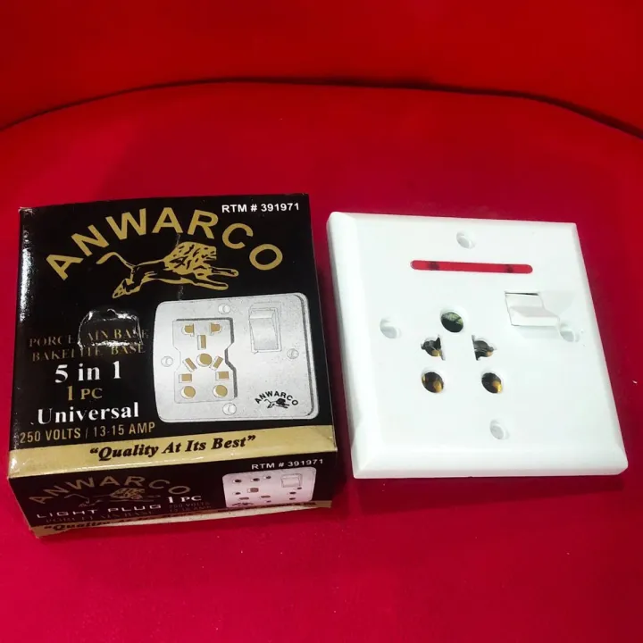 Light Plug With Two Pin Socket AND 3 Pin Socket | Daraz.pk