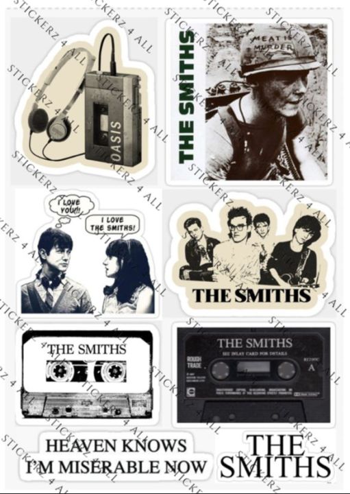 THE SMITHS uncut sticker sheet A6 size based on old 90s album band sad ...