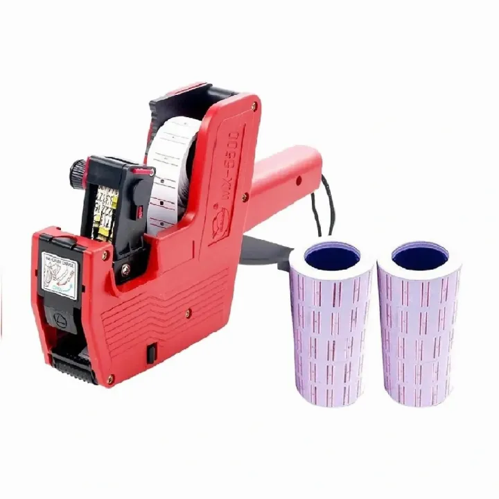 8 Digit Price Tag Machine Labeller | Label Stickers Roll | 1 Ink Roller ...