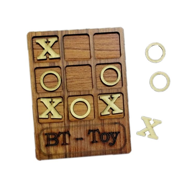 Tic Tac Toe/Noughts and Crosses Wooden Tabletop Board Game Family Game ... Tic Tac Toe/Noughts and Crosses Wooden Tabletop Board Game Family Game ...