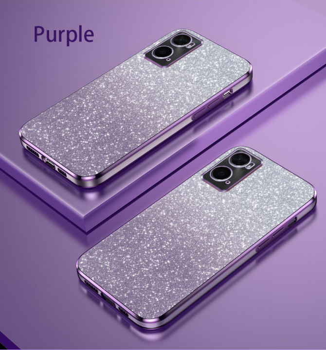 AnDyH Phone Case for OPPO A96 A36 A76 K10 4G Realme 9i Flash Powder ...