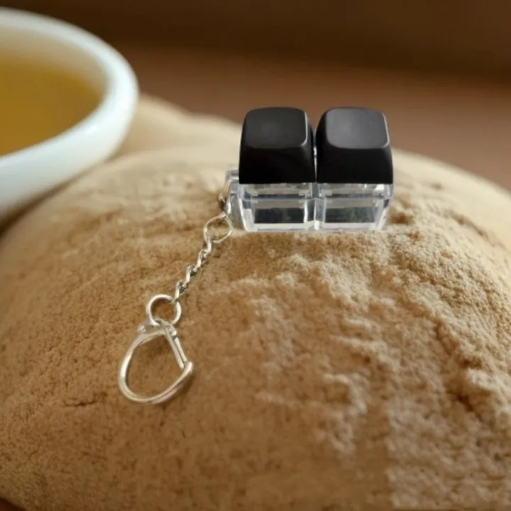 New DIY Keyboard Fidget Keychain Keys Button Keycap Finger Keyboard ...