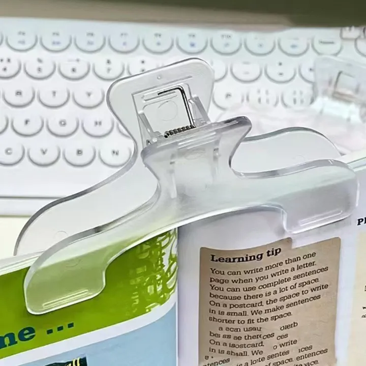 Jumbo 12cm Transparent Book Clip Page Holder Bookmark for Reading ...