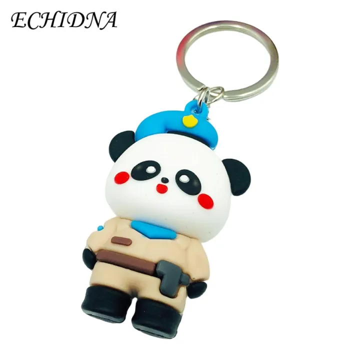 ECHIDNA Cartoon Panda Keychain High Toughness Cute Animal Key Ring ...