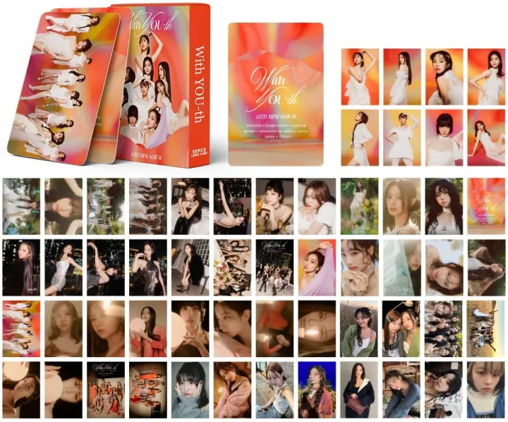 ELEFAD Kpop TWICE Lomo Cards 55pcs TWICE with YOU-th New Photo Album TWICE Mini Lomo Postcards ...