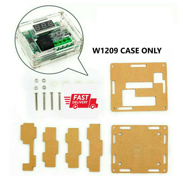 Clear Acrylic Case Shell Housing For W1209 Digital LED DC 12V Temp ...
