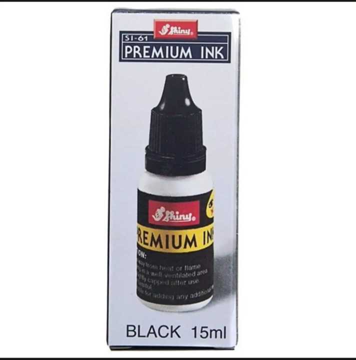Shiny SI-61 Premium Permanent Stamp Ink Black Color 15ml fast dry ...