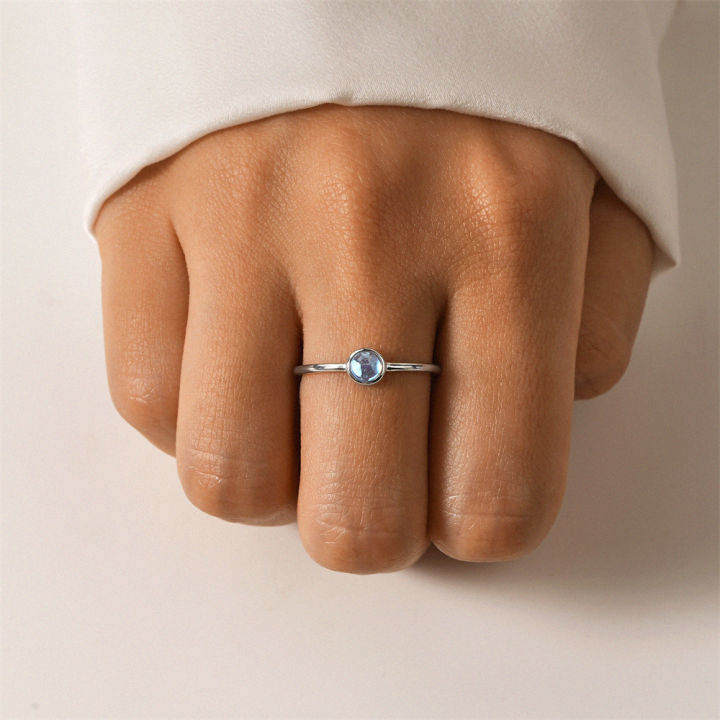 CANNER Ring 925 Sterling Silver Moonstone Four-pointed Meteor 18K Gold ...