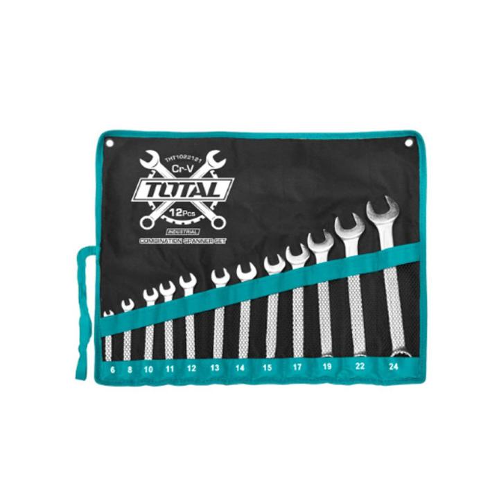 TOTAL (INDUSTRIAL - PRC) - THT1022121 - COMBINATION SPANNER SET (12 PCS/SET) - 6-24MM | Daraz.pk
