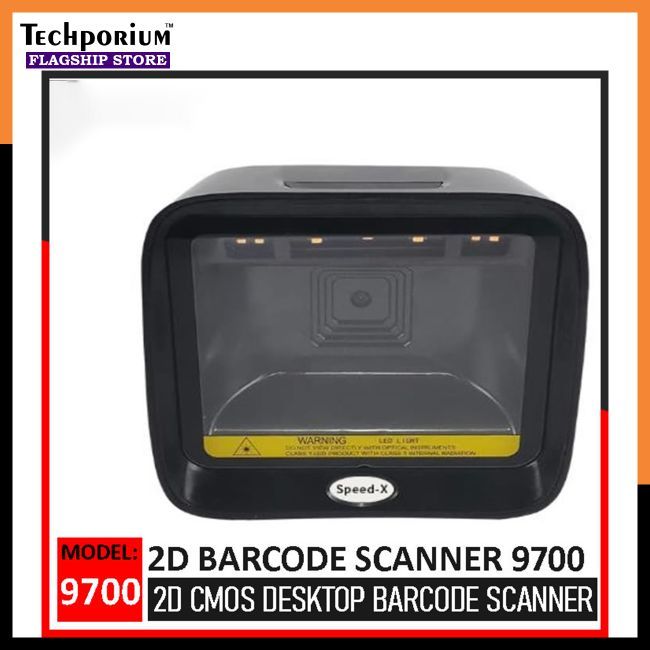 Speed-X 9700 2D CMOS Barcode Scanner | High-Speed Desktop QR Code & 1D ...