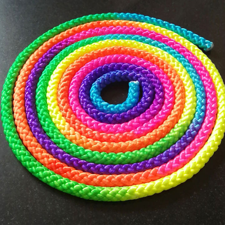 Sports Gym Rainbow Color Rhythmic Gymnastics Rope Solid Competition ...