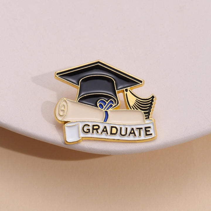 Metal Student Gift Small Graduation Hat Elegant New Graduation Brooch ...