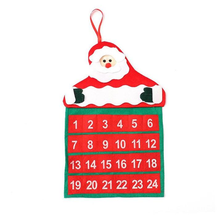 TE Christmas Calendar Santa Claus Snowman Calendar Countdown Wall ...