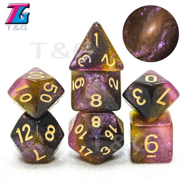 【Simple 3C】DND RPG Universe Set of D4-D20 with Effectt for Boardgame ...