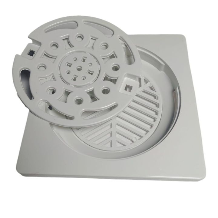 Floor Drain Waste for Bathroom Kitchen, ABS Plastic Square 6"×6" inches ...