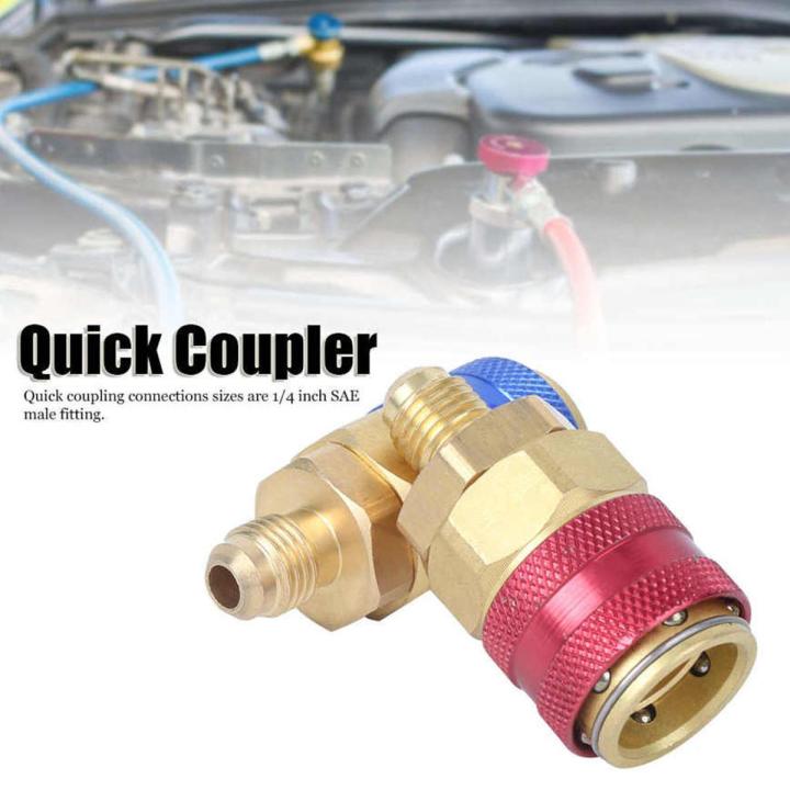 Air Conditioning Quick Coupler Connector Brass Adapters for R134A High ...