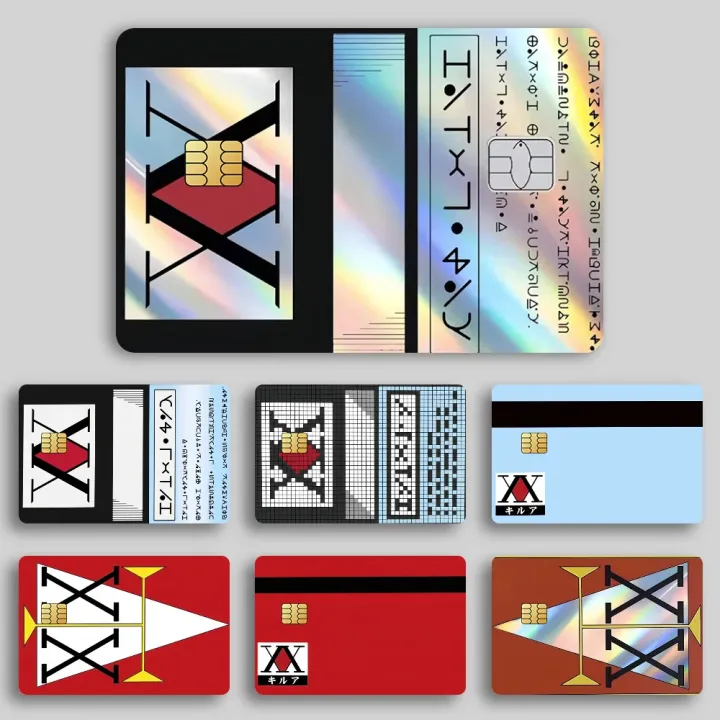 HUNTER Film Skin Cover Credit Card Stickers 4PCS Debit Front Anime H ...