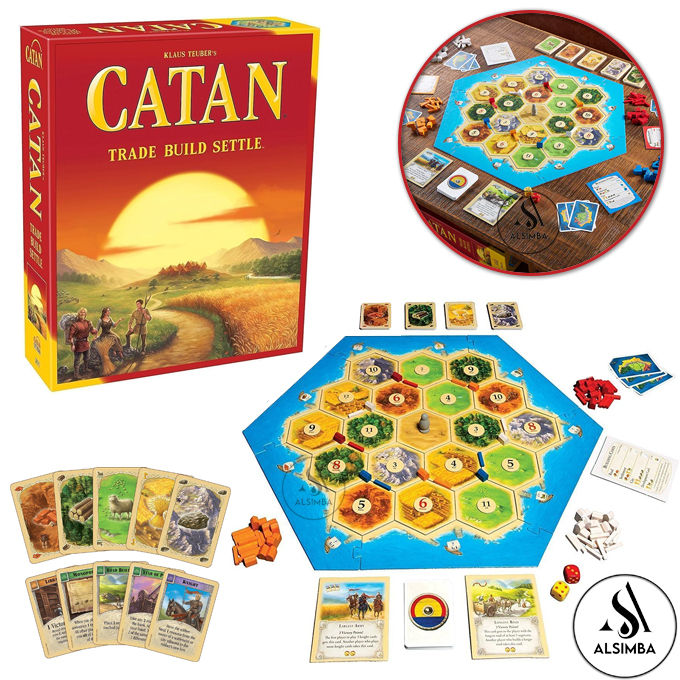 Catan Trade Build Settle Board Game for Adults and Family Adventure ...