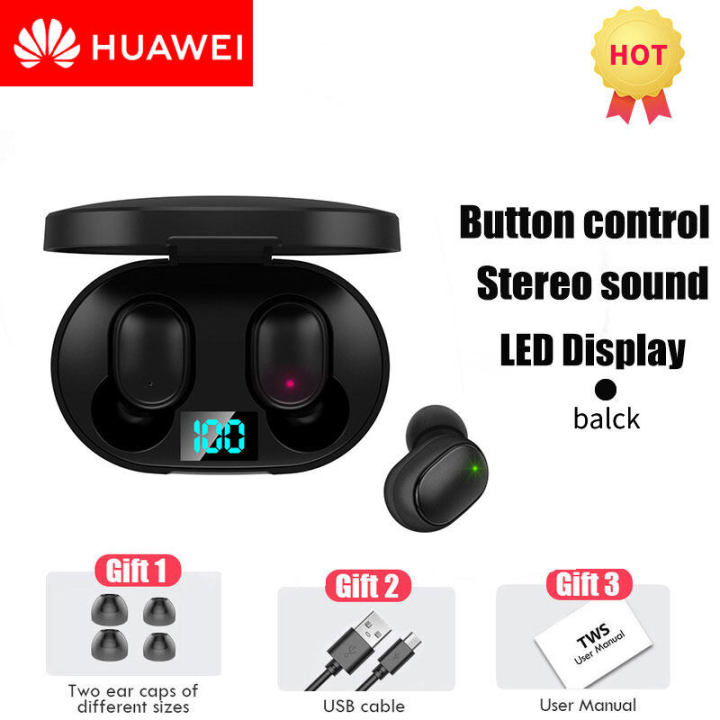 HUAWEI E6S TWS Wireless Bluetooth Headset 5.0 With Microphone Sports ...
