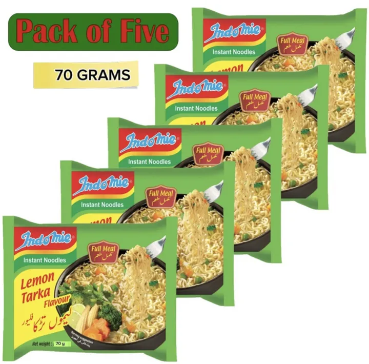 Indomie instant noodles pack of 5 lemon tarka flavour 70g | Daraz.pk