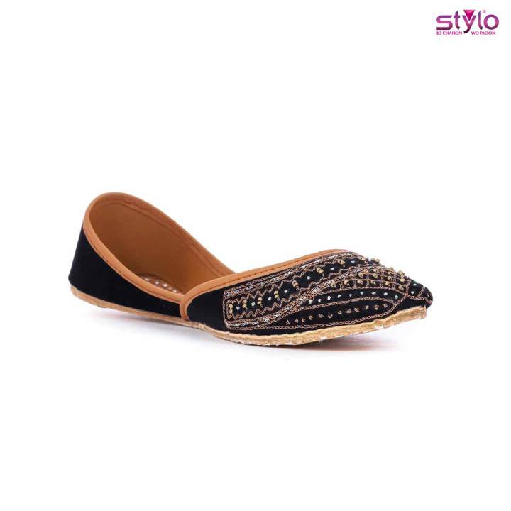 Stylo | Stylo Black Ethnic Khussa EC7996 | For Women/Girls | Daraz.pk