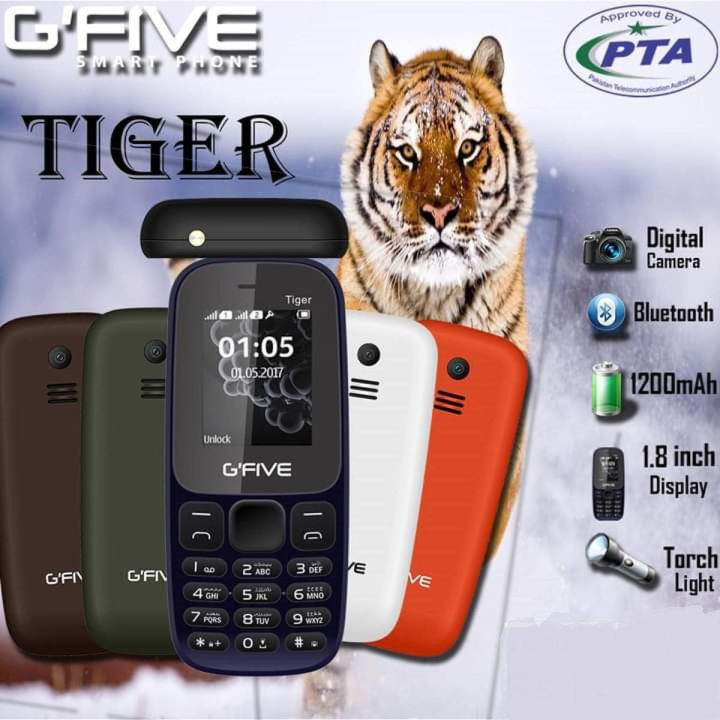 GFIVE TIGER - Dual Sim - 1.8" Inch Display - 1200 MAH Battery - Call ...