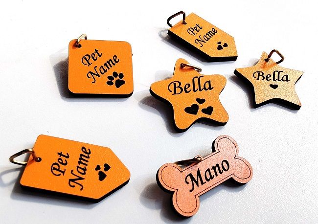 7 Pack Of Wooden Pet Tags For Your Favorite Pets | Daraz.pk