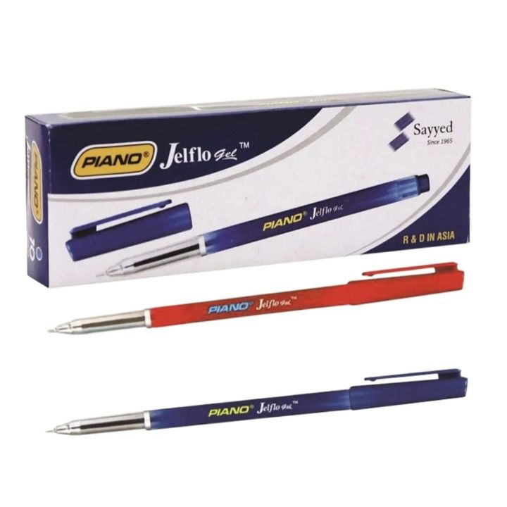 Piano Jelflo Gel Pencil Blue, Red, Black Color 10 pcs | Daraz.pk