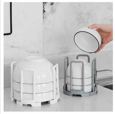 Dish Drying Rack, Adjustable Bowl Organizer | Drying Plate Counter ...