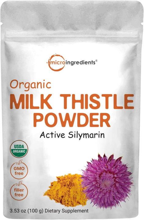Organic Milk Thistle Extract, 50gPure Milk Thistle Powder Organic, Milk ...