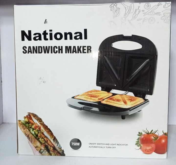 National Whiteline Plastic NS 512 750-Watt Sandwich Toaster, Standard ...