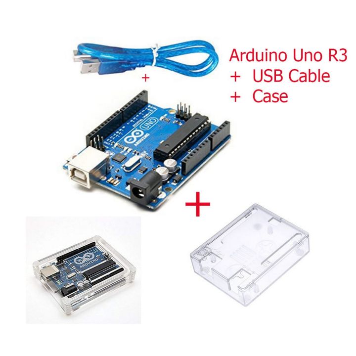 Arduino Uno R3 with Usb Cable with Case | Daraz.pk