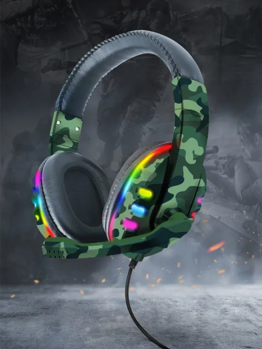 EDran K6PRO RGB LED 3.5mm Wired Gaming Headset Surround Sound Stereo ...