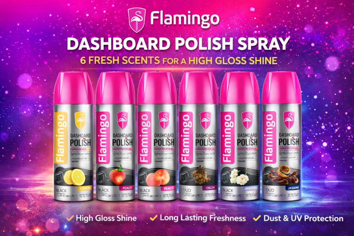 Flamingo UltraGloss (6xFLAVOURS) Dashboard Polish Spray – Luxury ...